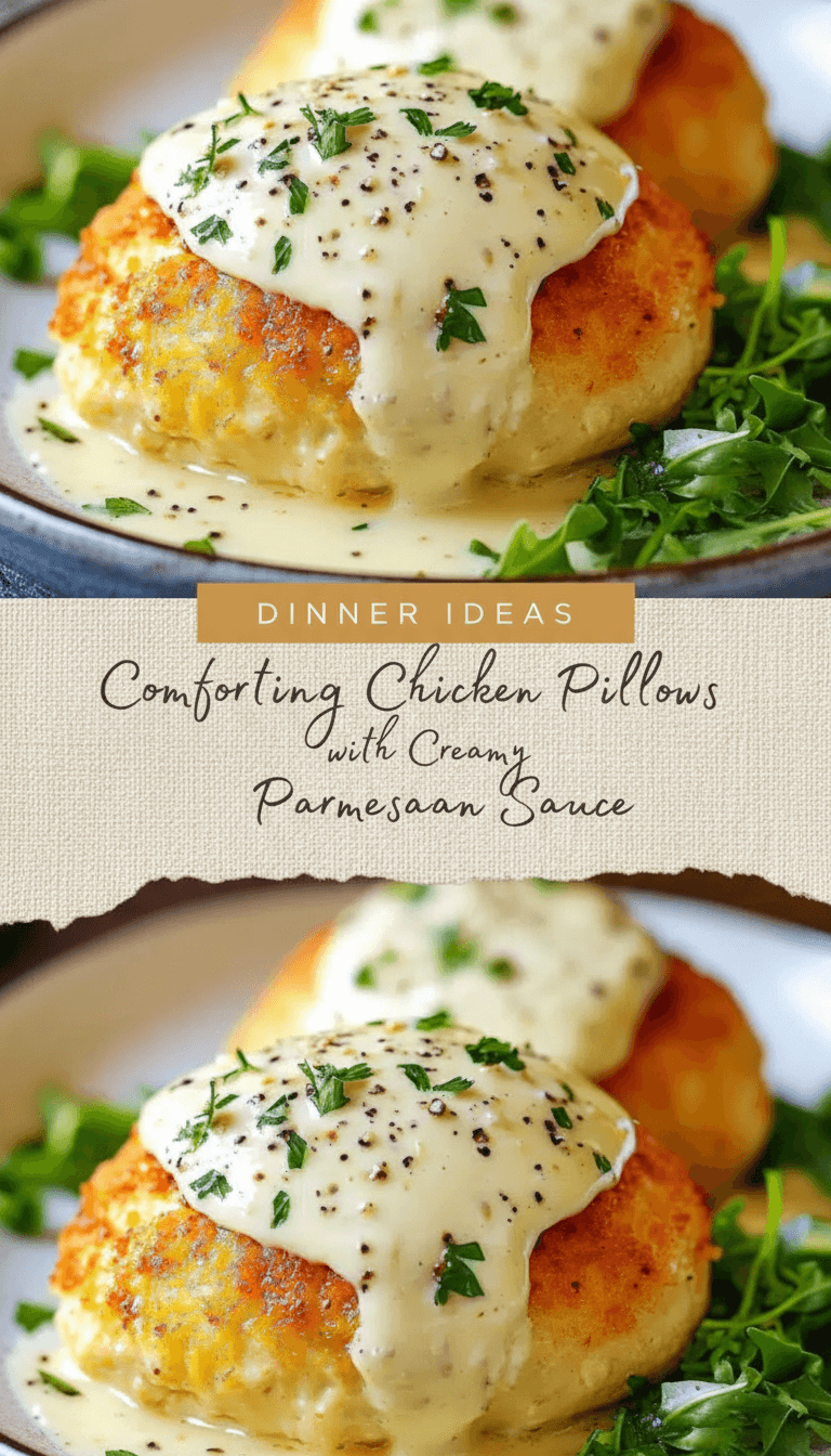 Chicken Pillows with Creamy Parmesan Sauce – Recipes Lili