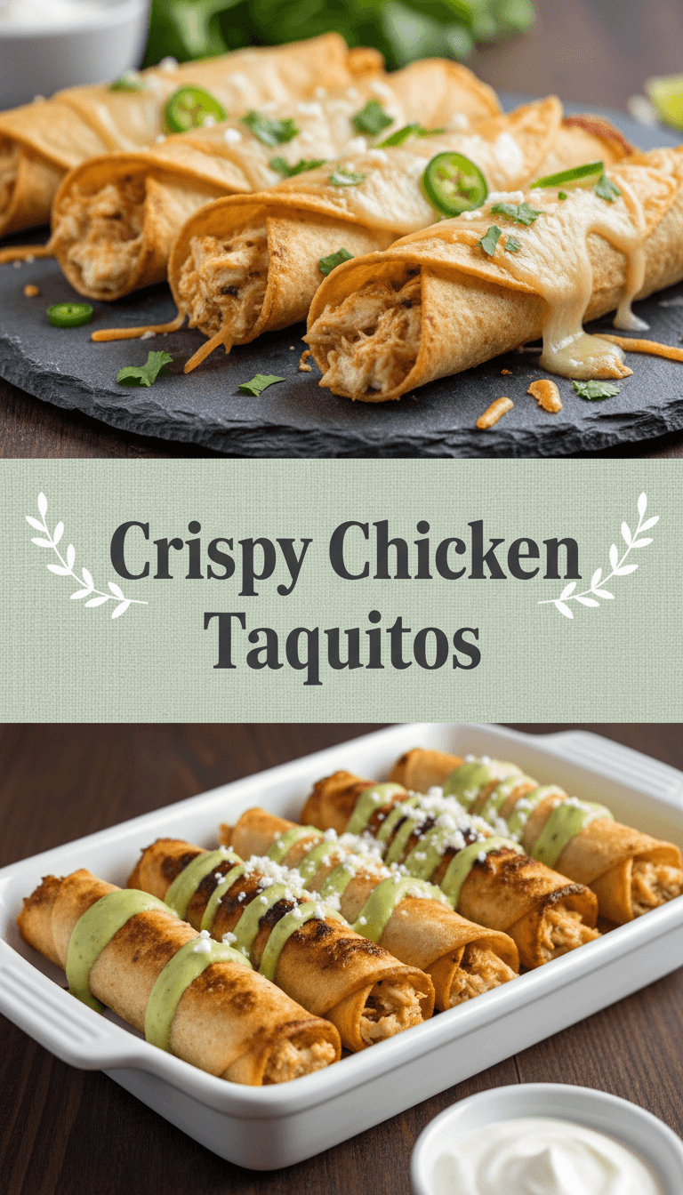 Crispy Chicken Taquitos – Recipes Lili