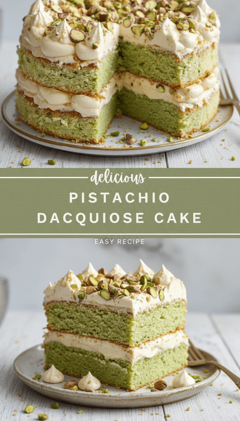 Pistachio Dacquoise Cake – Recipes Lili